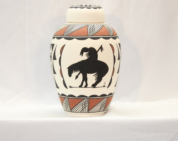 Native American Adult Cremation Urn With End of the Trail Design for ...