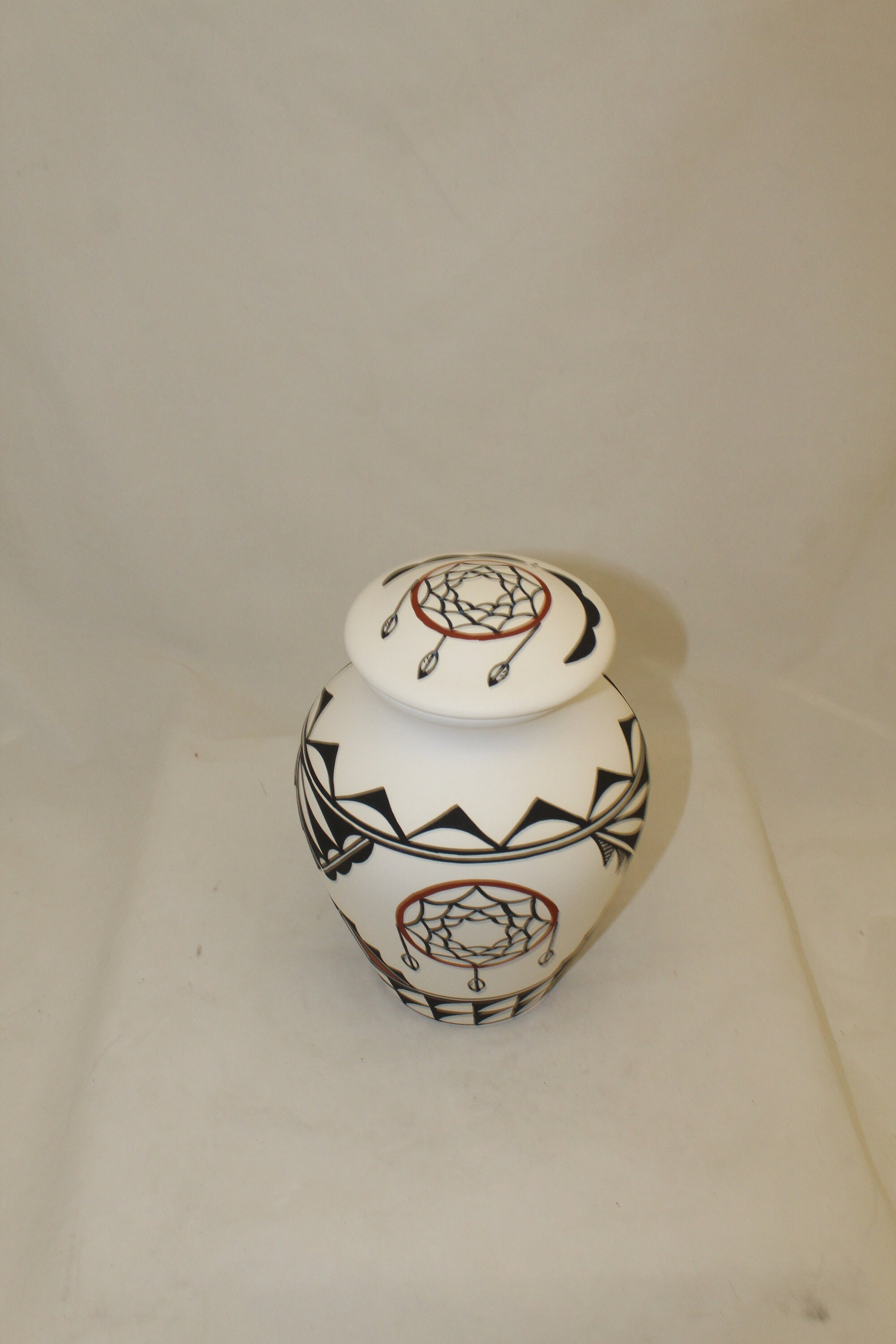 Native American Hand Painted Large Cremation Urn, Native American Art ...