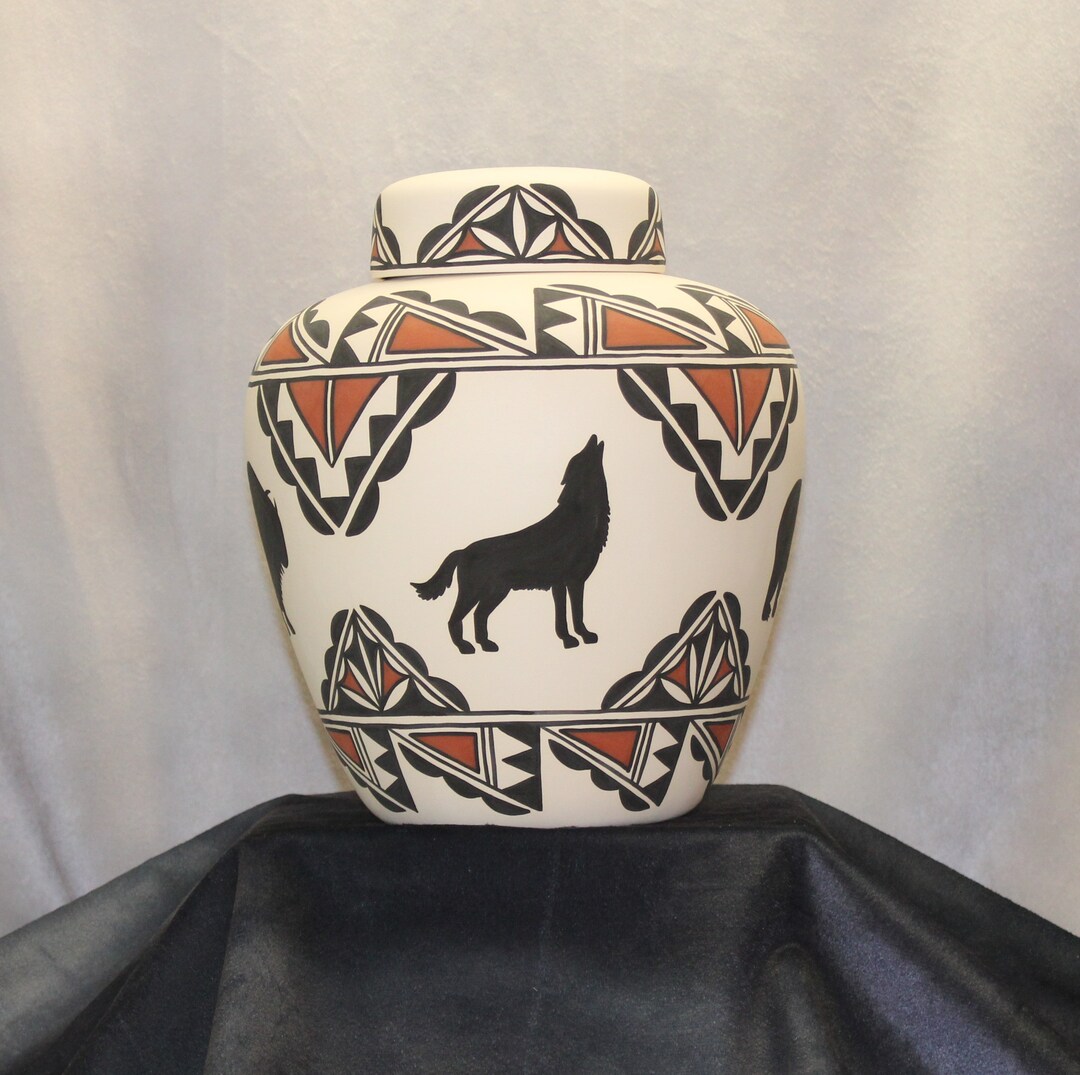 Native American Extra-large Urn for Human Ashes, Hand Made Pottery ...
