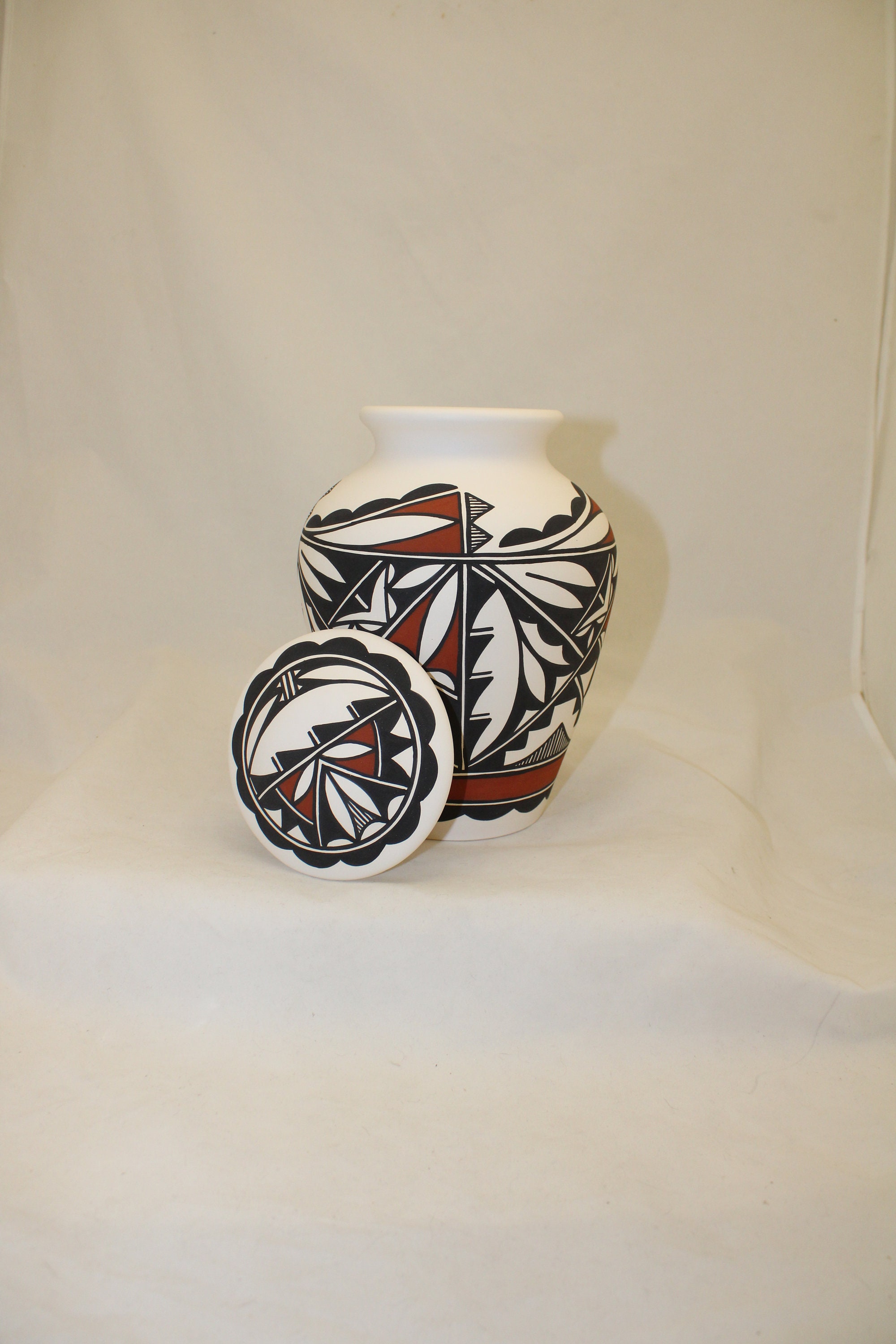 Native American Hand Painted Large Cremation Urn, Native American Art ...