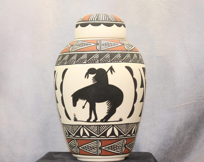 End of the Trail Native American Adult Cremation Urn for Human Ashes ...