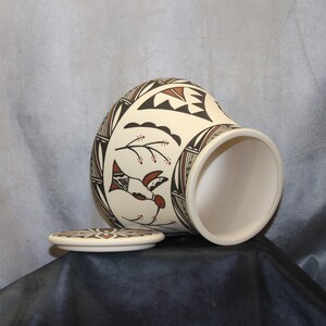 Native American Urn Ceramic Jar With Lid, Hummingbird Adult Cremation ...