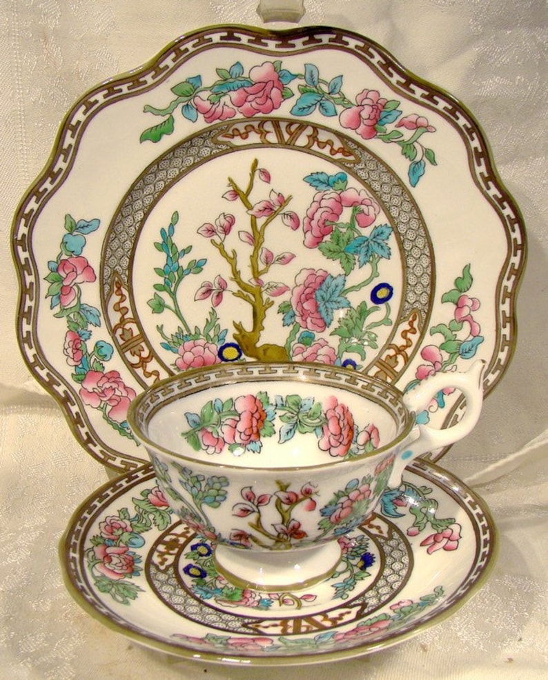 Coalport Indian Tree China Trio With Salad Plate - Etsy
