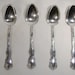 4 Louis XV Sterling Silver 5-1/4" 5 O'clock Spoons 1914 Ryrie Birks Do ...