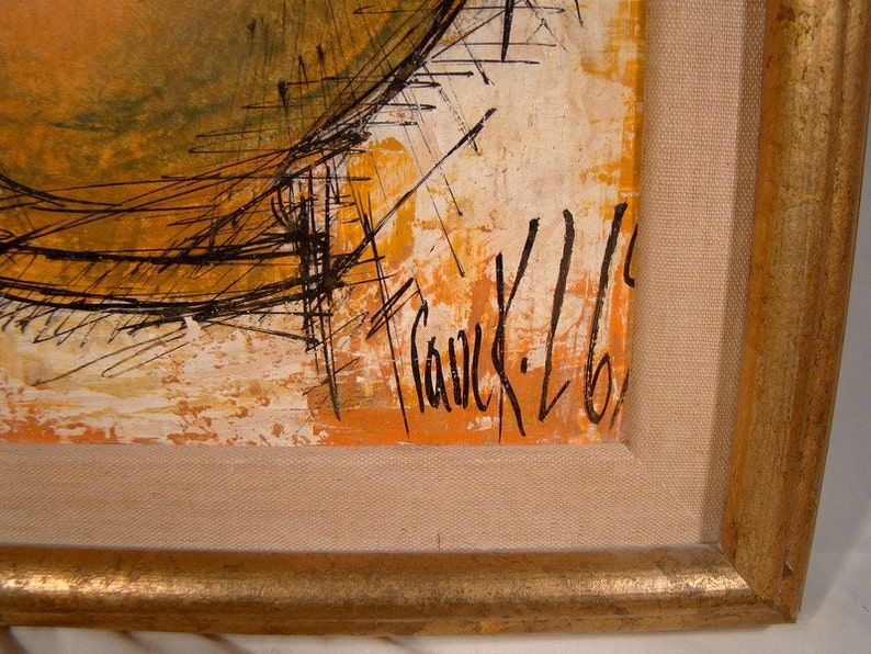 Franck L Oil on Panel Painting 1969 Modernist Still Life - Etsy