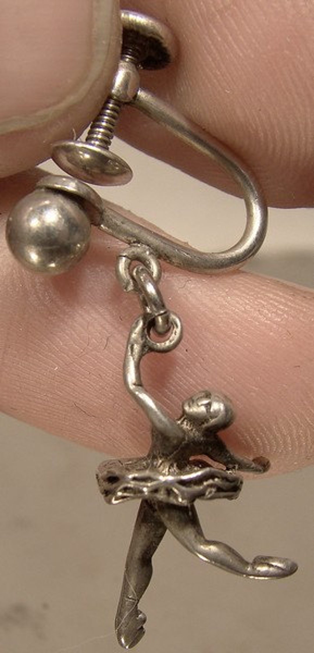 Ballou STERLING Silver BALLERINA Earrings 1950s - Etsy Canada