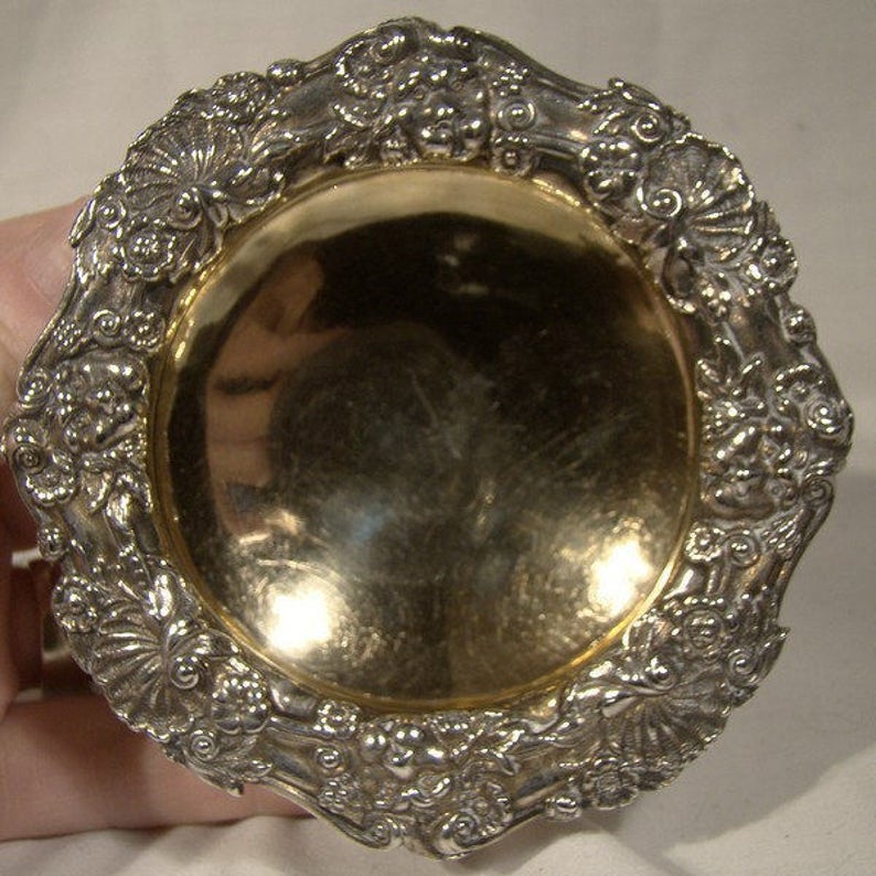 Georgian Sterling Silver Large Master Open Salt Dish London 1817 ...