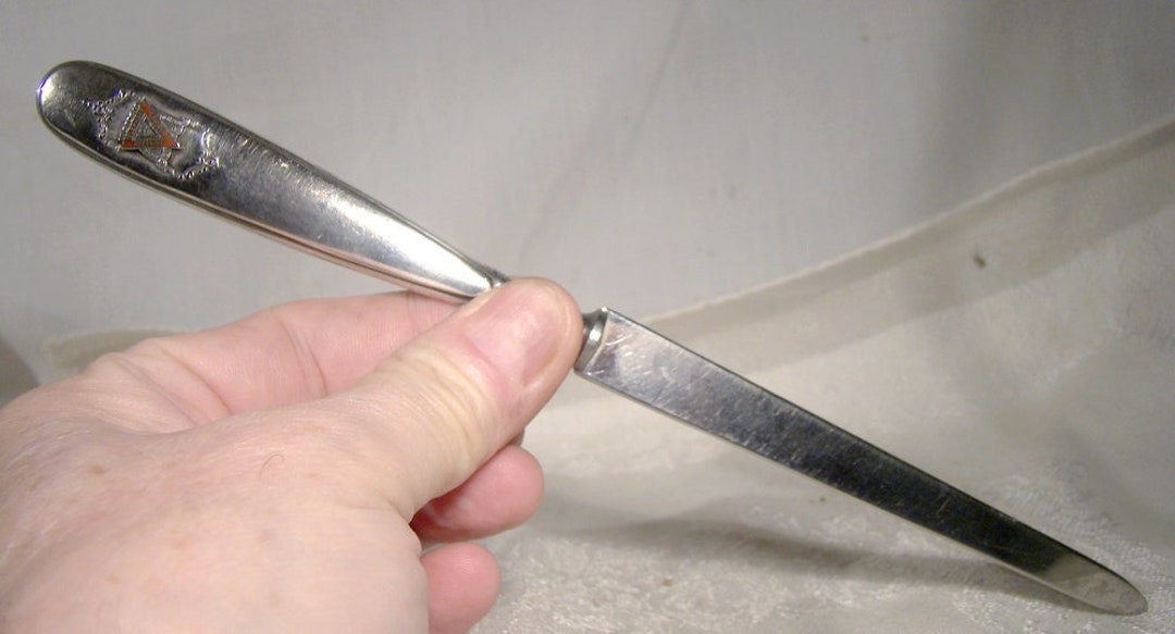 Birks Sterling Silver Letter Opener With Victoria Paper & Twine Enamel ...