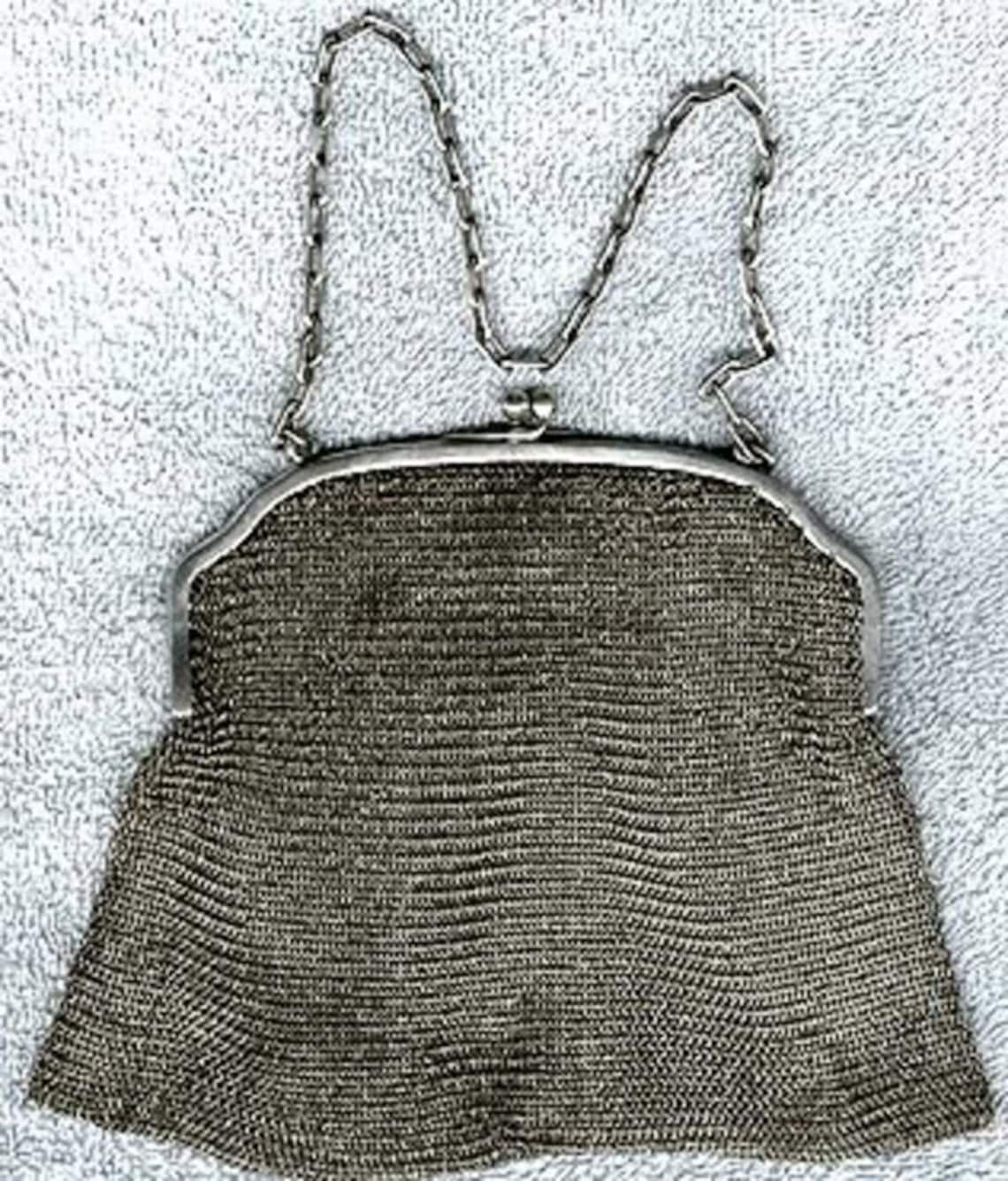 Edwardian Sterling Silver Mesh Purse Handbag 1900 1910 Antique - Etsy ...