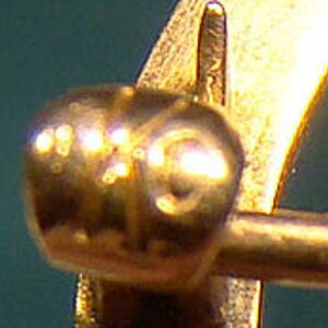 10k Art Deco Textured Round Circle Pin 1920s - Etsy