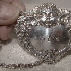 Gin Sterling Silver Decanter Label or Tag 1958 Turner & Simpson Ltd. - Etsy