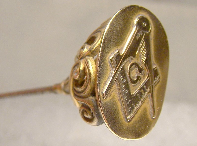 Masonic Lodge Art Nouveau Gold Plate Hat Pin 1890 1900 Eastern - Etsy