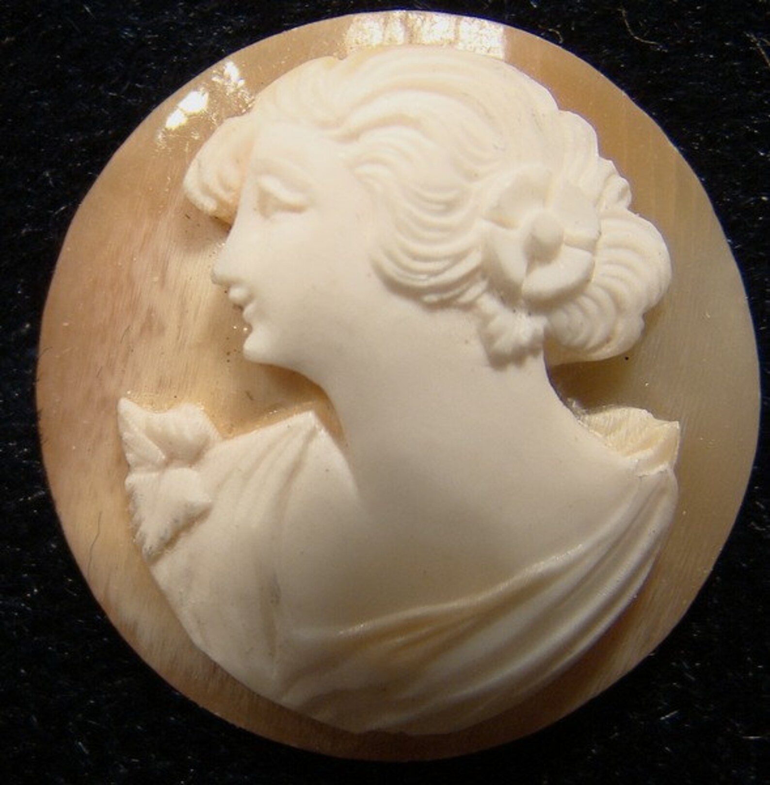 3 Hand Carved SHELL CAMEOS in a Frame - Etsy