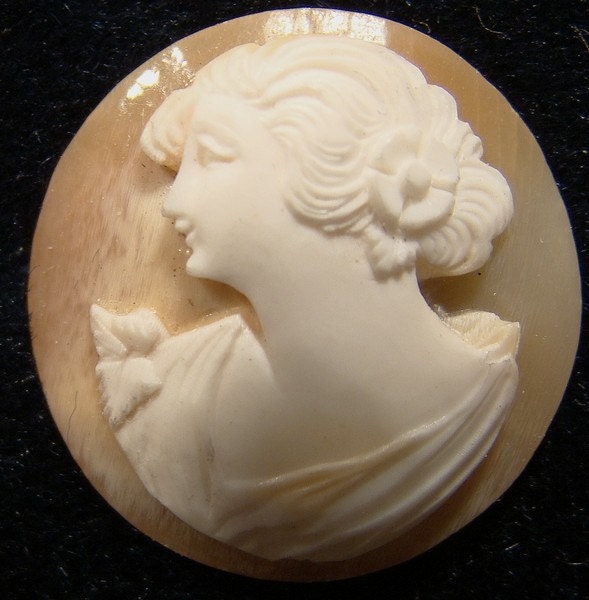 3 Hand Carved SHELL CAMEOS in a Frame - Etsy