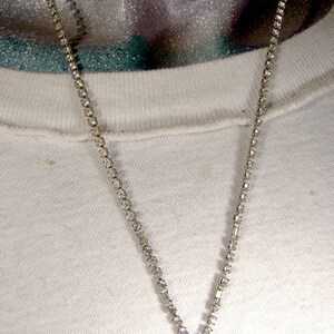 Jay Flex STERLING Silver White Rhinestone Necklace 1950s - Etsy