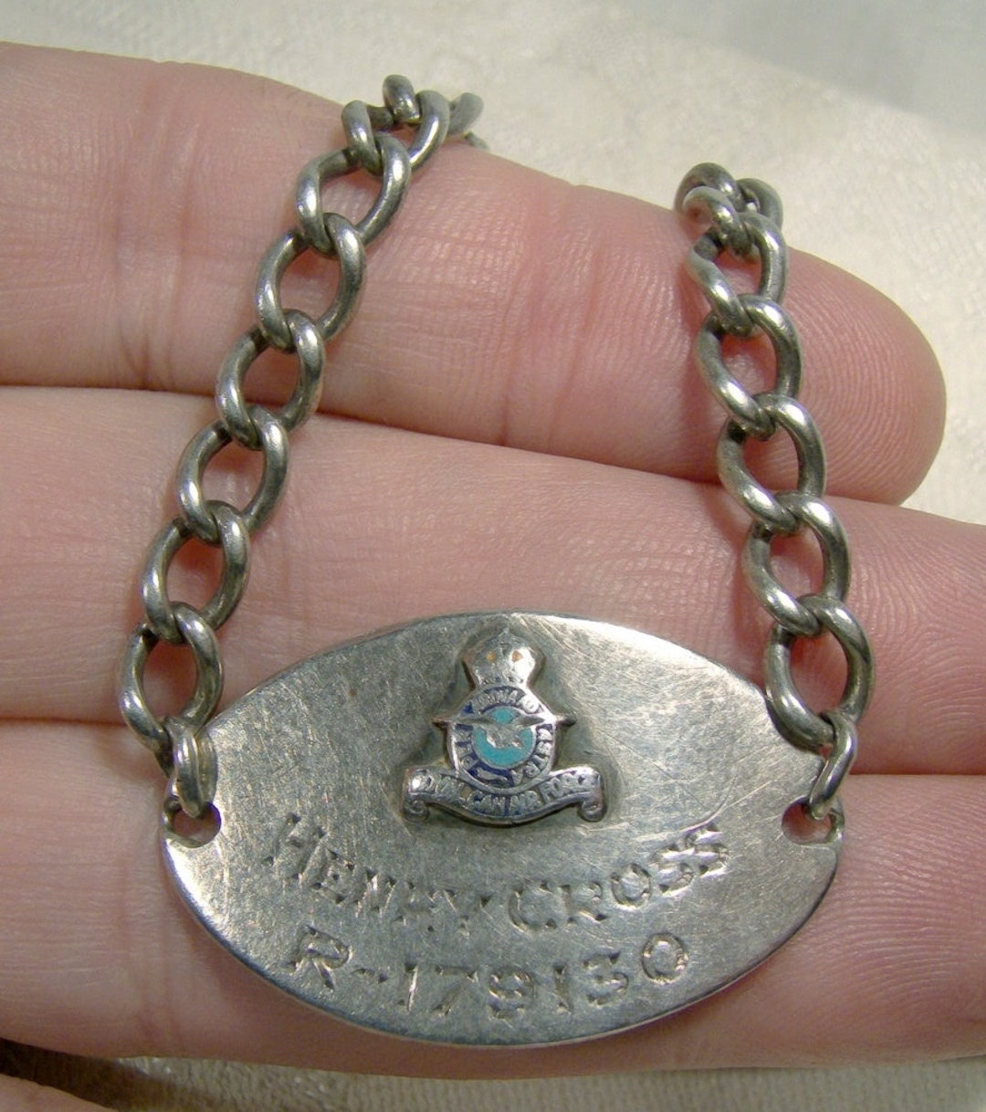 R.C.A.F. Royal Canadian Air Force Sterling Silver Bracelet 1940s - Etsy