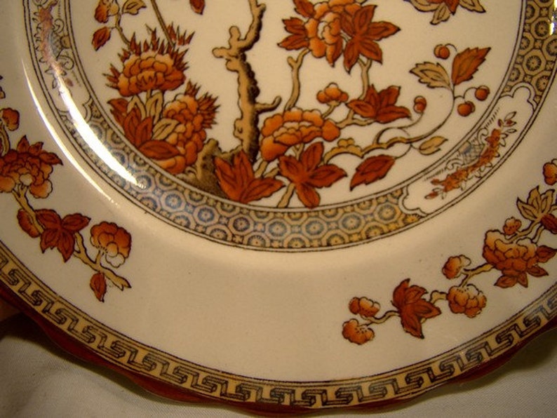 Spode India Tree China Tea Cup Saucer B&B Plate Trio England 1910 ...