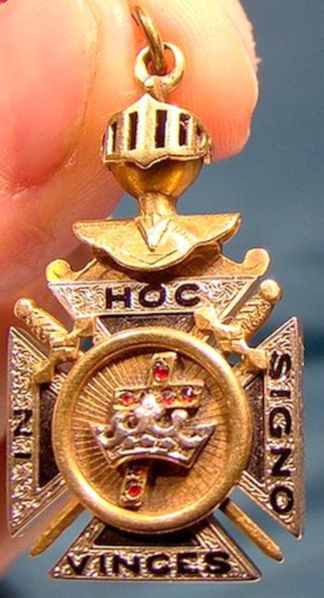 14K Knight Templar York Rite Jewel Watch Fob With Garnets 1920s - Etsy