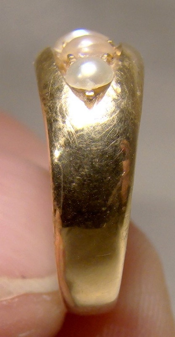 18K Victorian 5 Pearls Row Engagement Ring 1870 1890 … - Gem