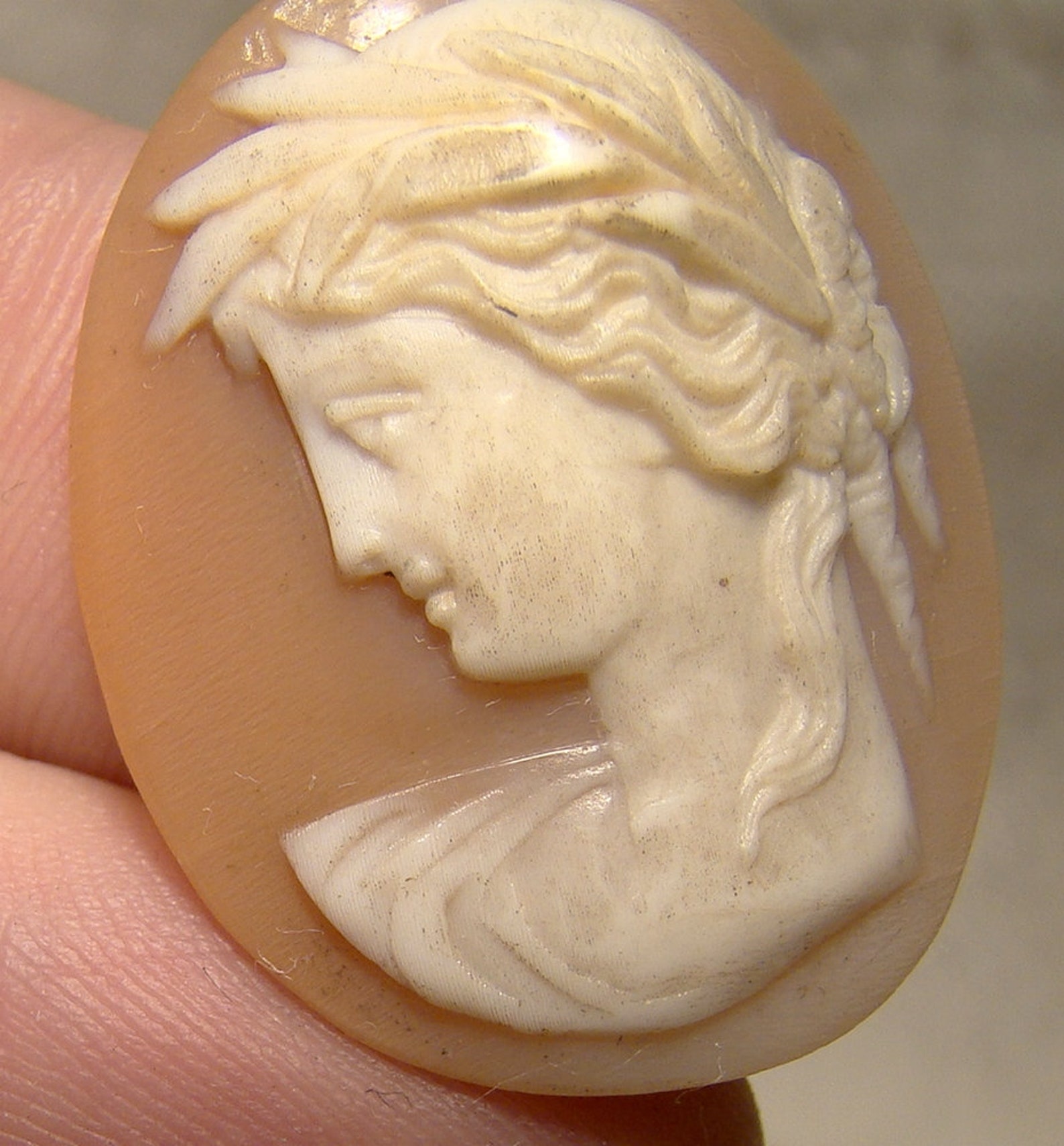 Victorian 19thc Ceres or Demeter Unset Carved Shell Cameo - Etsy