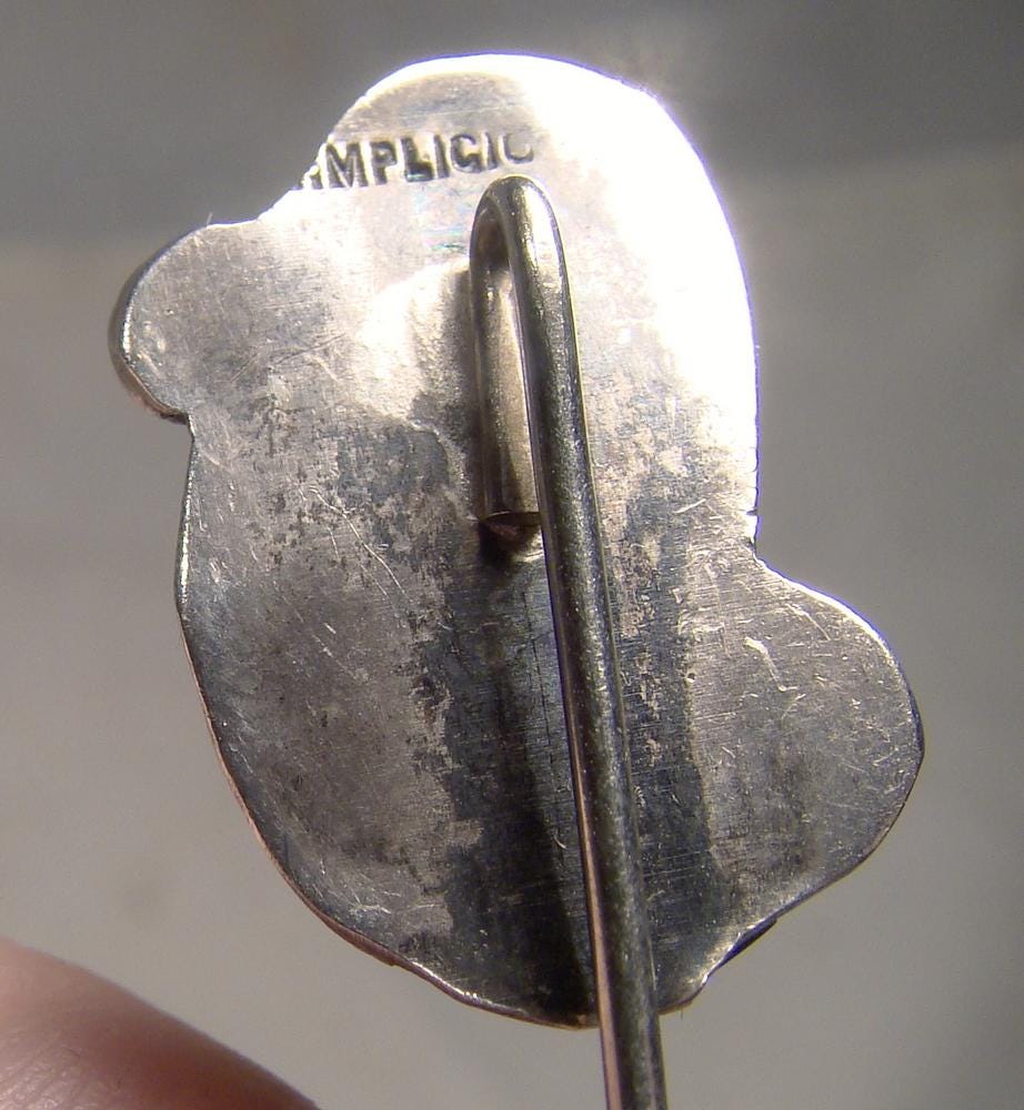 Dan Simplicio Zuni Sterling Silver Turquoise Stickpin 1950-1960 DO NOT ...