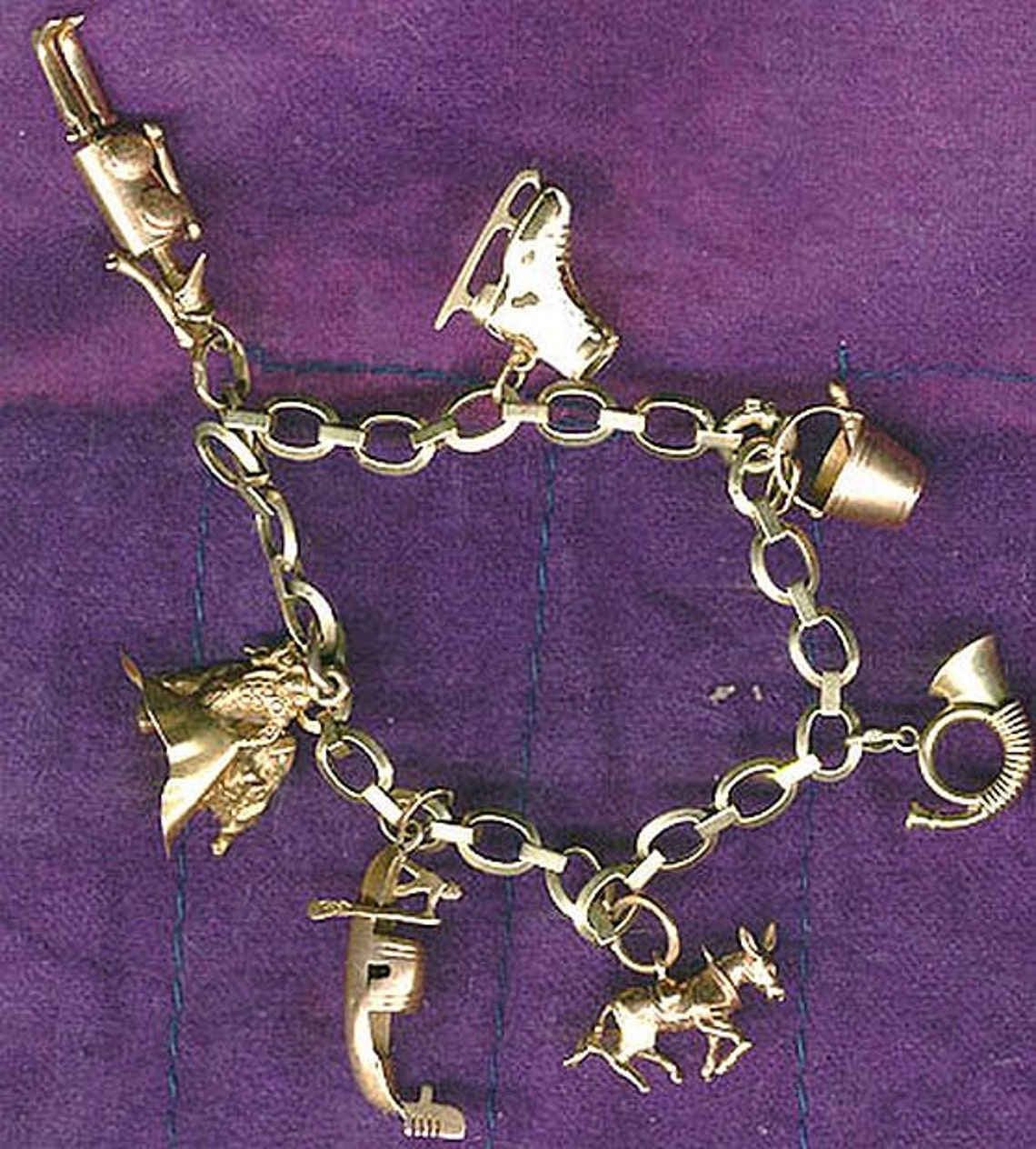 BIRKS 14k Charm Bracelet 1930 7 Unusual 14K 18K Charms - Etsy