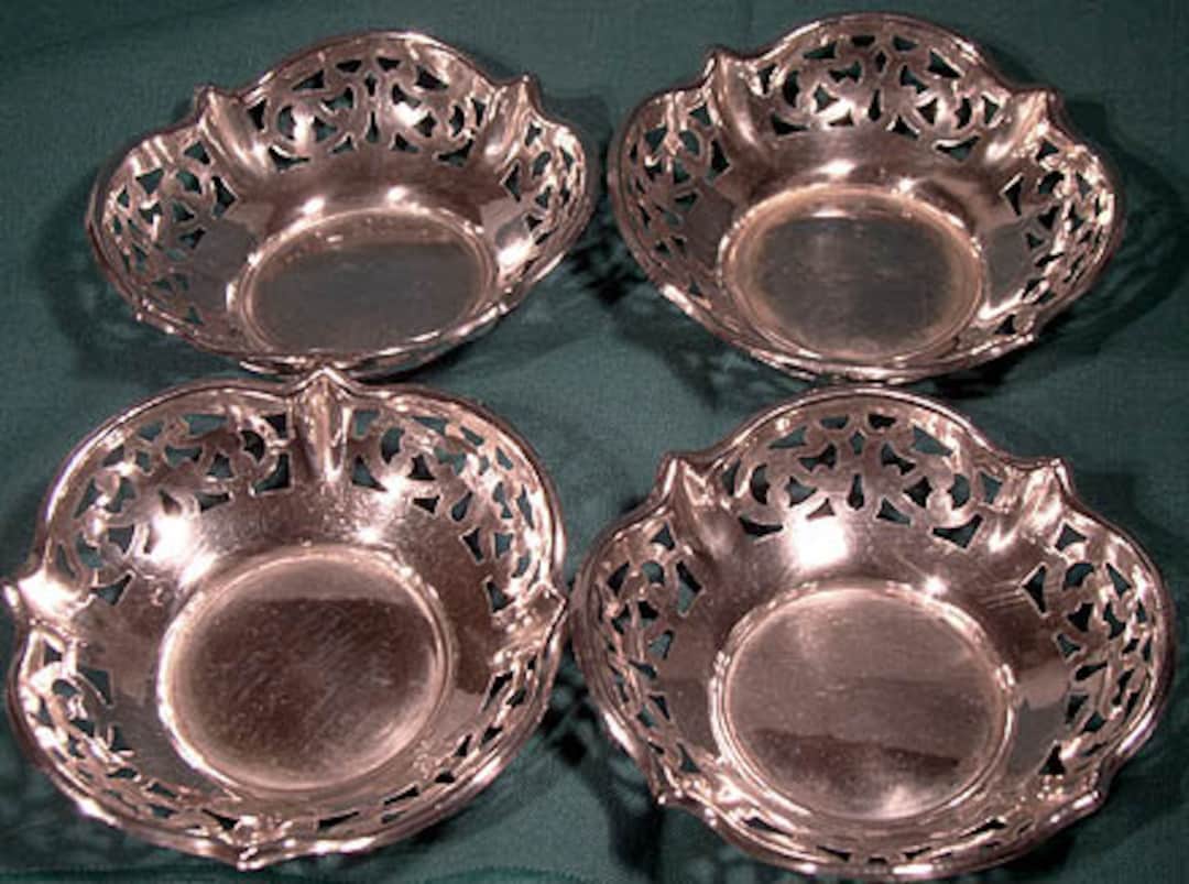 Ryrie Birks Sterling Silver Set of 4 Nut or Mint Bowls 1920s DO NOT ...