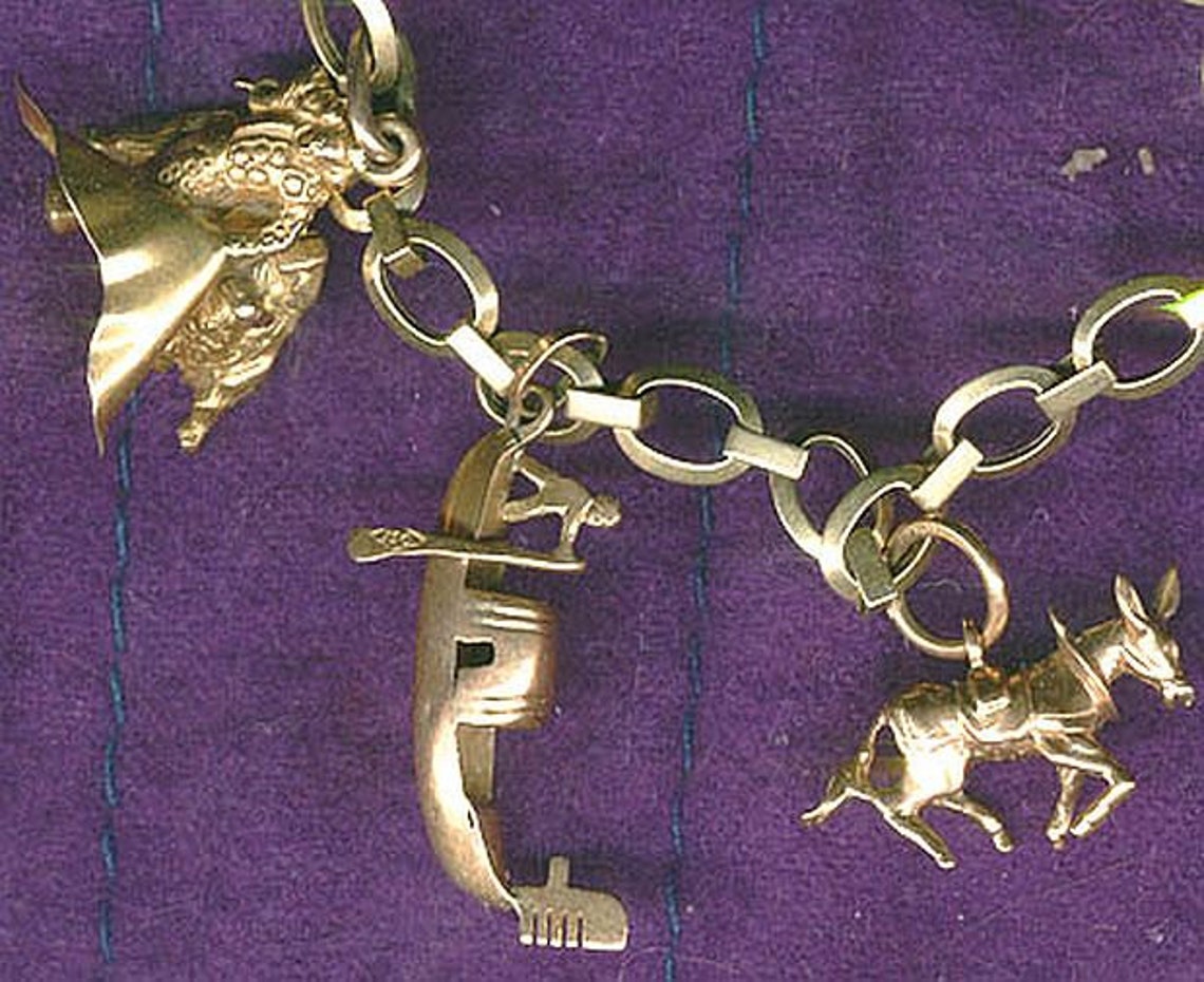 BIRKS 14k Charm Bracelet 1930 7 Unusual 14K 18K Charms - Etsy