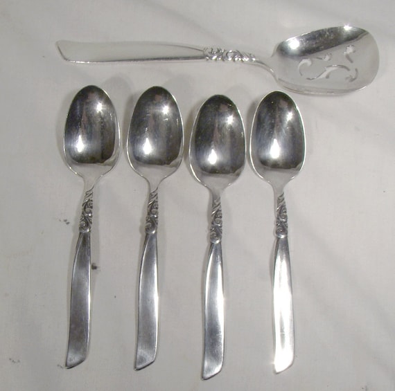 4 Oneida Community South Seas Silver Plated Demitasse Spoons | Etsy