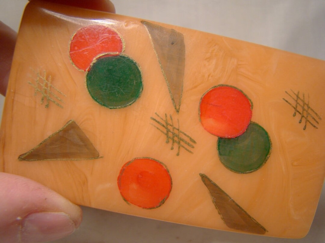 Art Deco Hand Painted Celluloid Case 1920s - Etsy