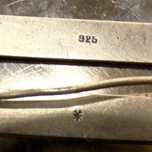 Clement Berg Norway Sterling Silver Purple White Enamel Rectangle ...