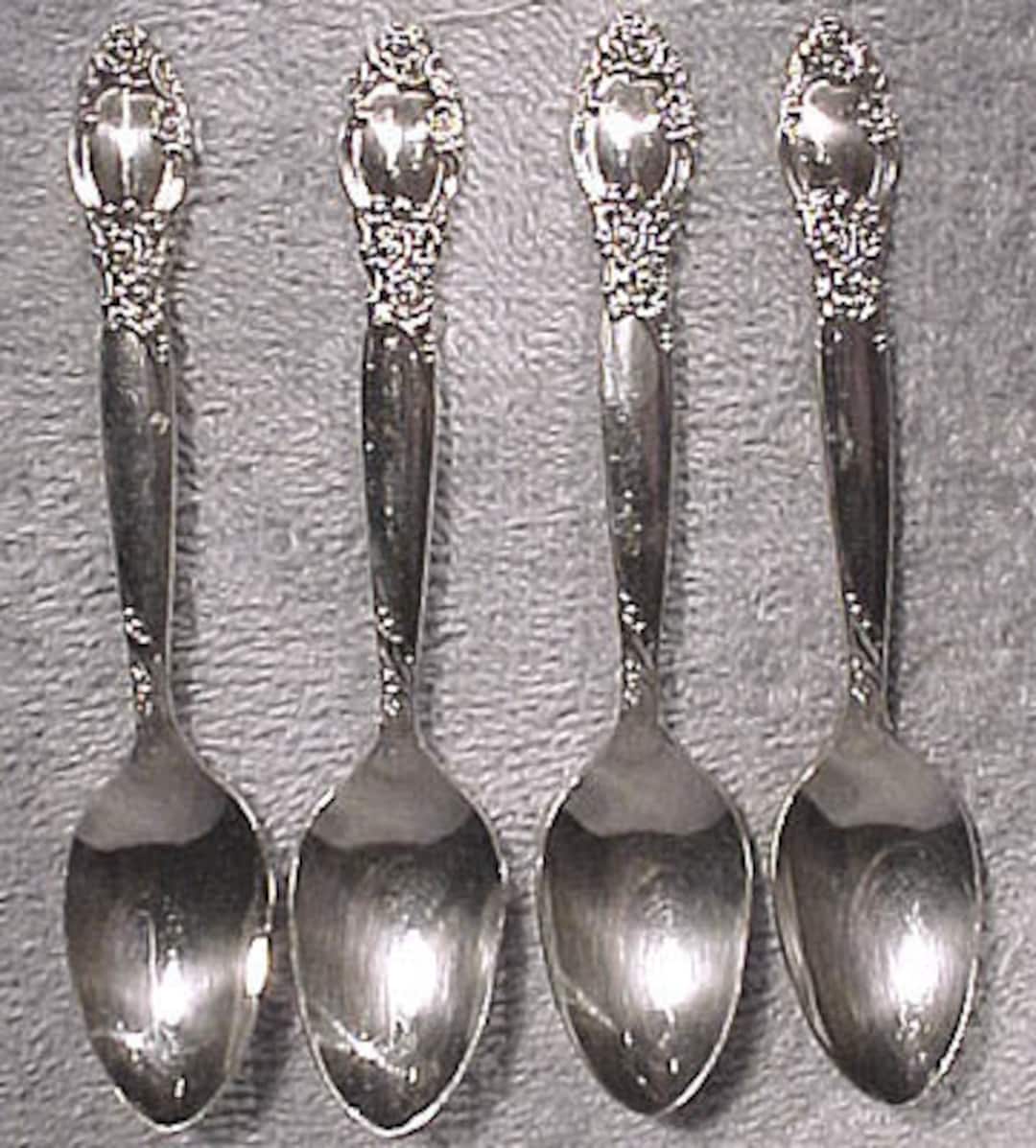 4 Oneida Community Ballad 4-1/2 Silver Plated Demitasse Spoons 1953 - Etsy