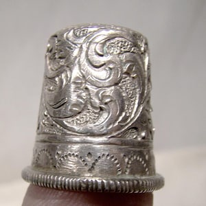 19thc Hand Made Ornate Sterling Silver Thimble - Etsy