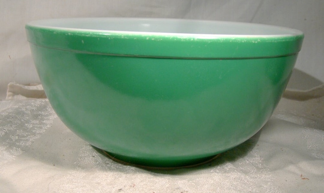 Pyrex Green Glass Kitchen Mixing Bowl 1940s #403 - Etsy