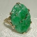 10K Birks Carved Green Jade Ring 1920s Size 5-1/4 Jadeite - Etsy Canada