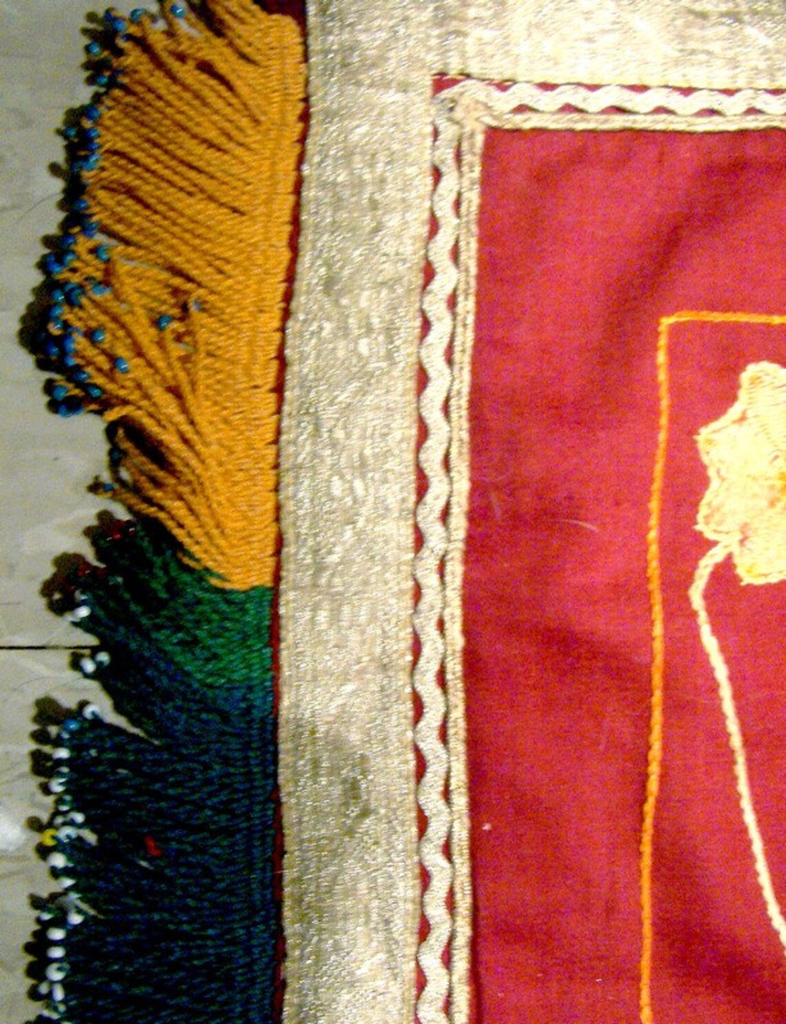 Pashtun Afghanistan Hand Embroidered Beaded Cotton Tablecloth - Etsy