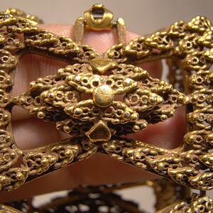 Gothic Style Filigree Gold Plated BRACELET 1950s 1960 - Etsy