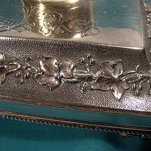 Ornate Victorian Silver Plate Ink Stand With Drawer & Pen Rest 1860 - Etsy
