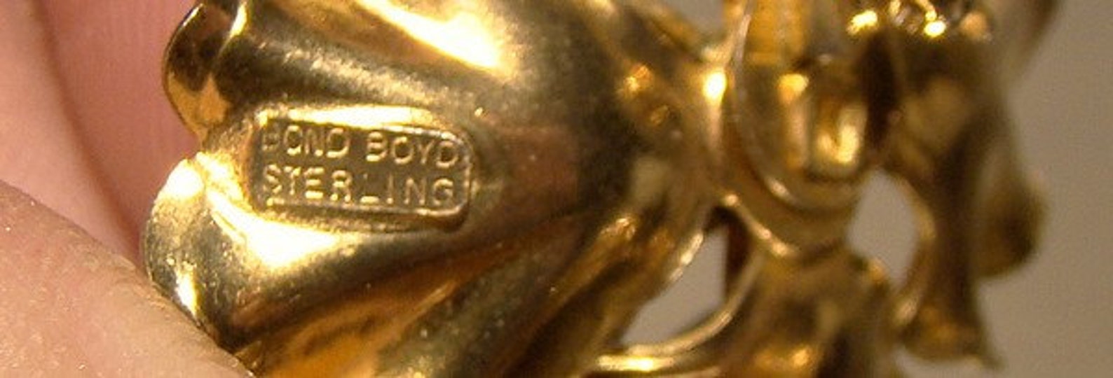 Bond Boyd GILT STERLING Silver Flower Pin and Earrings SET 1950s - Etsy