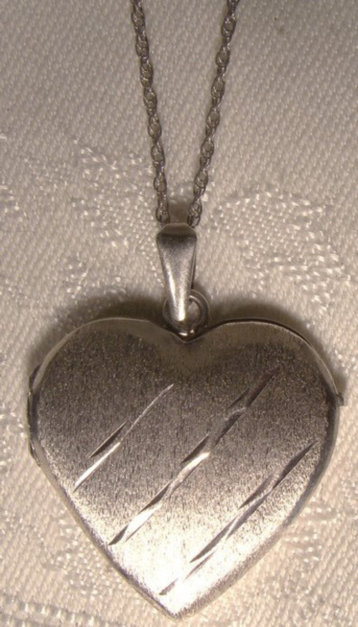 Heart Sterling Silver Locket & Chain Necklace 1970s - Etsy