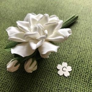 Very Light Ivory Gardenia. Buttonhole Boutonniere for Men. Boutonniere ...
