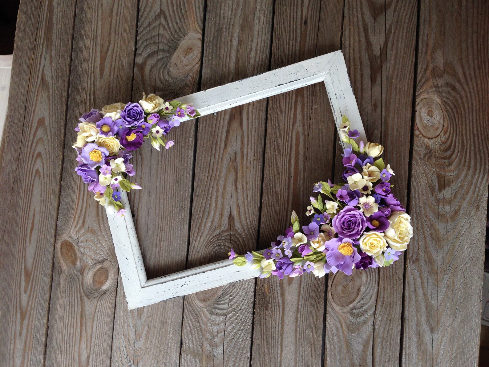 Wedding Frame for Wedding Photo. Polymer Clay Flower. Made to - Etsy