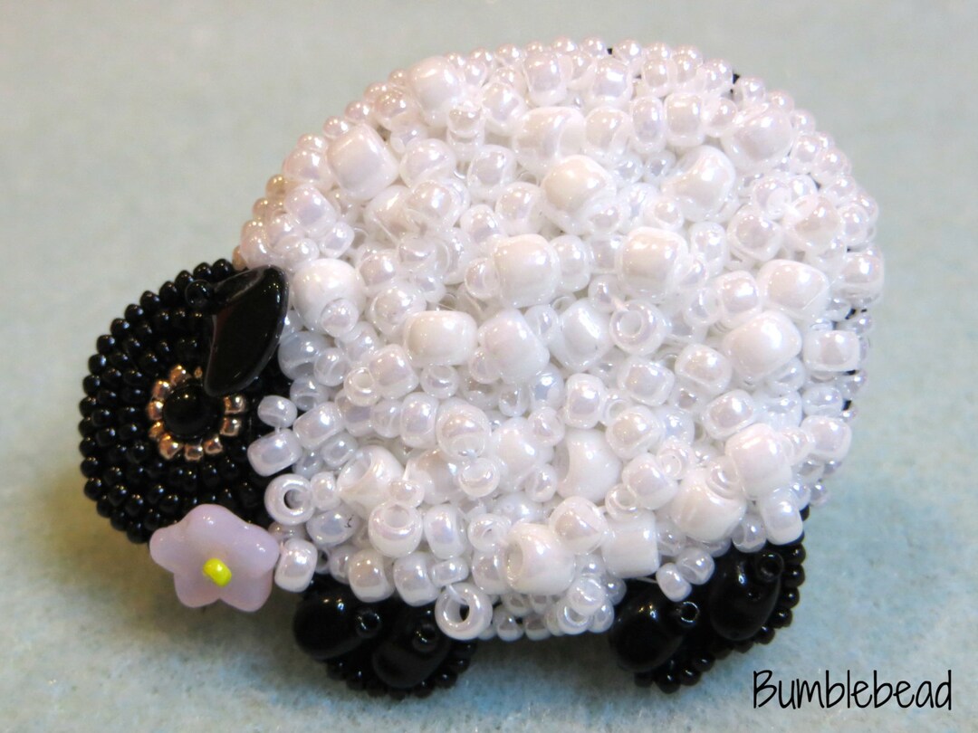 Little Sheep - Seed Bead Embroidered Brooch Tutorial - Etsy