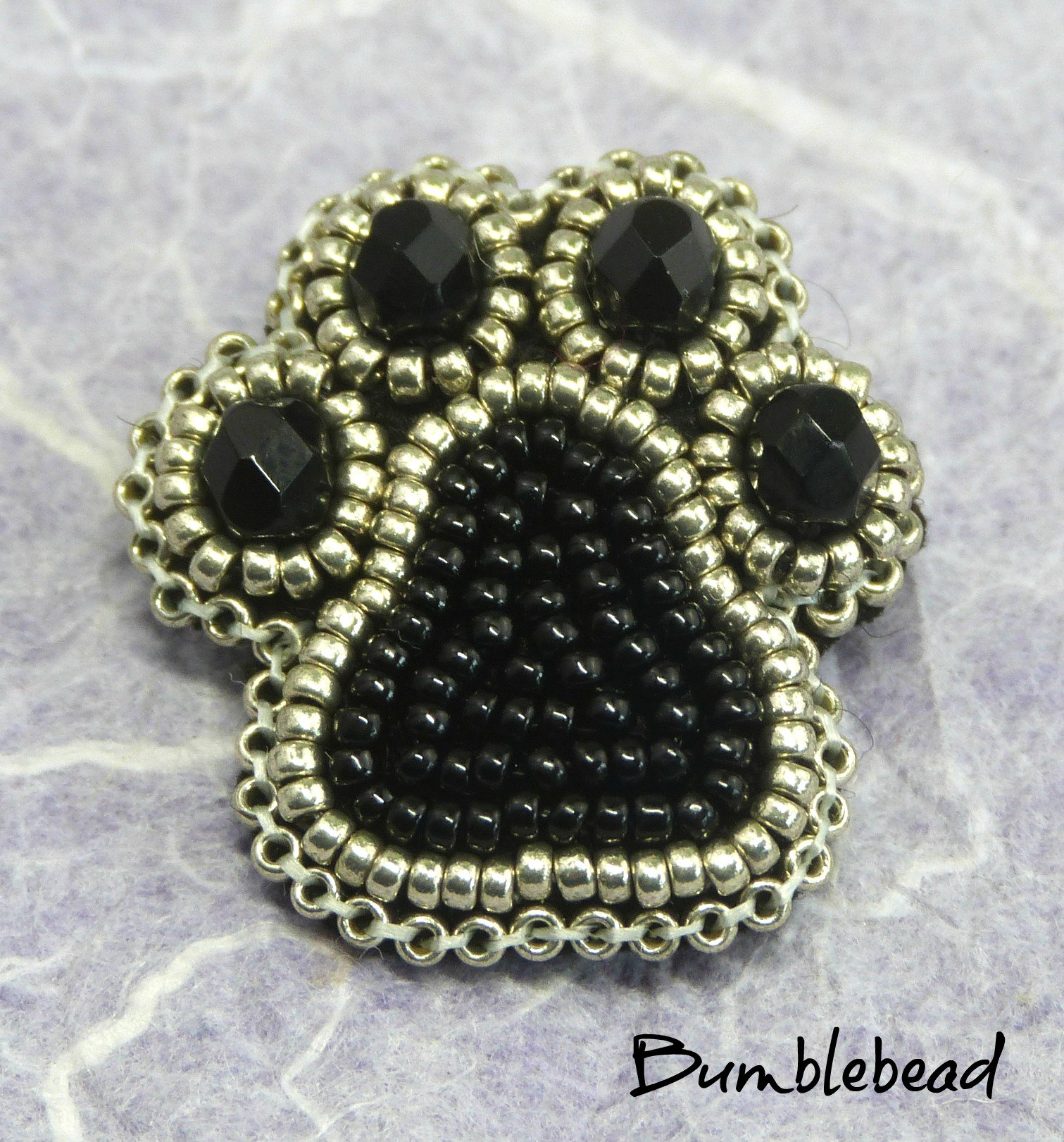 Paw Print and Rainbow Bridge Brooch Tutorial - A Bead Embroidery ...