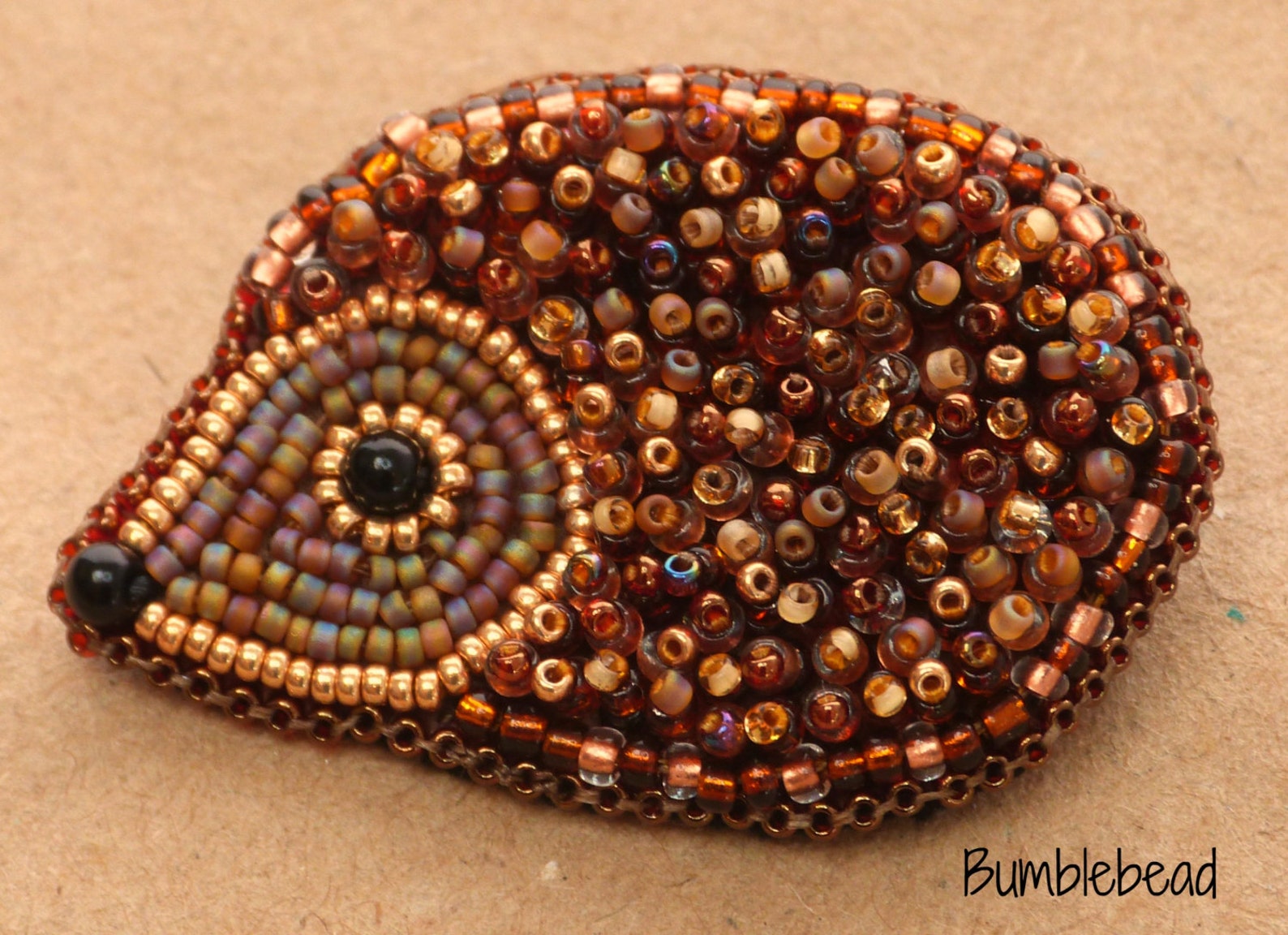 TUTORIAL: Bead Embroidered Hedgehog Brooch Tutorial PDF A - Etsy