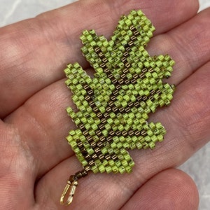 Oak Leaf Brick Stitch Chart Pattern Tutorial - Etsy