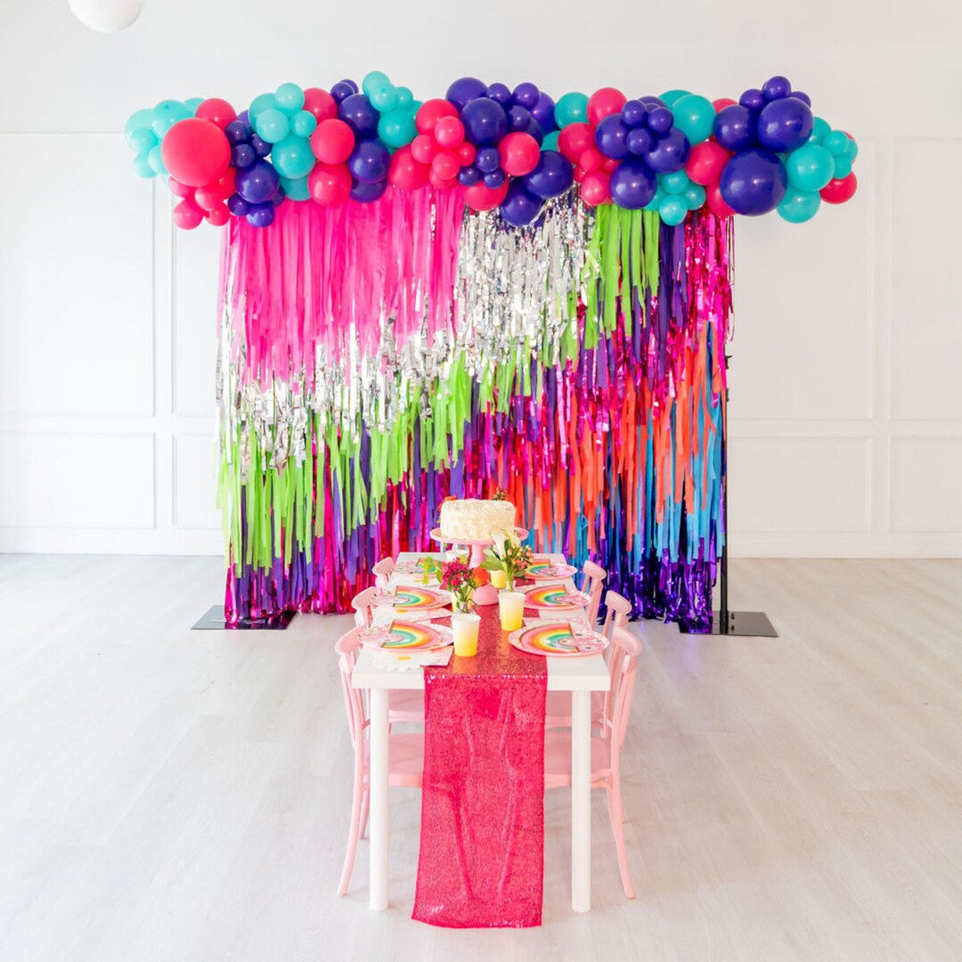 Neon Night Backdrop Glow Neon Party Decorations Birthday Decor Glow in ...