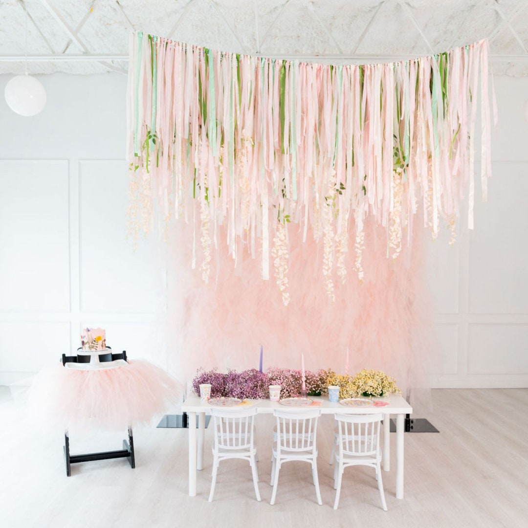 Floral Aerial Fringestreamer, Wedding Ceiling Aerials, Ceiling ...