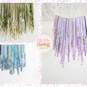 Floral Aerial – Ceiling Fringe With Florals for Baby Showers, Bridal ...