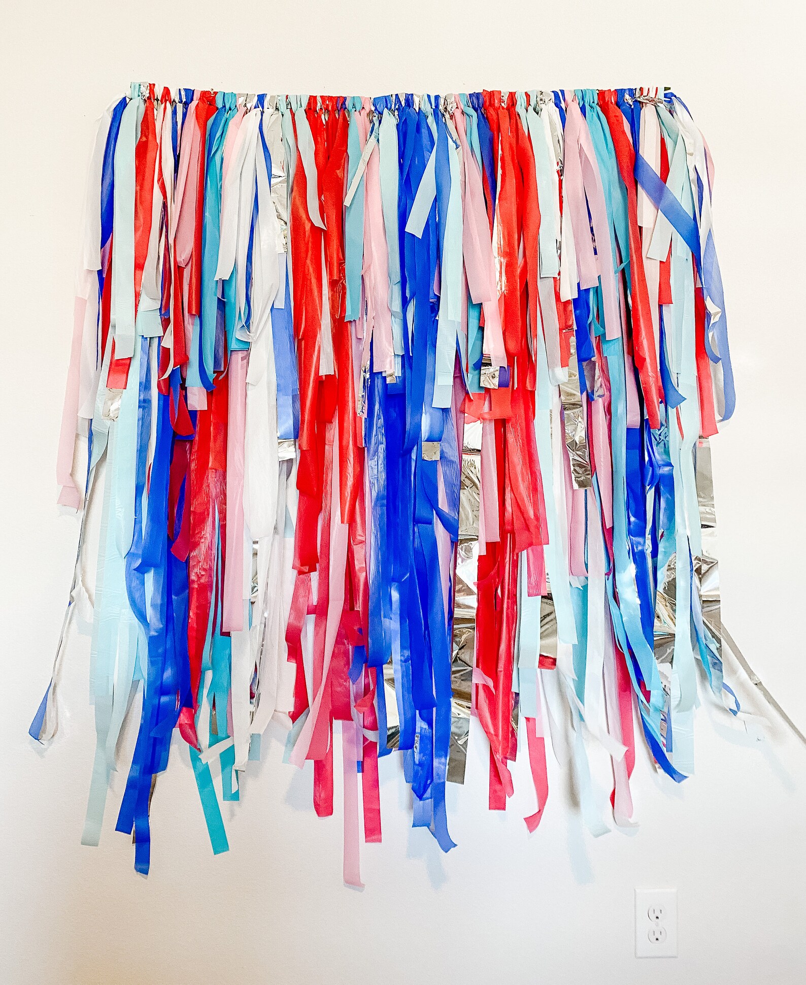 Party in the USA Custom Fringe Backdrop Red White Blue | Etsy